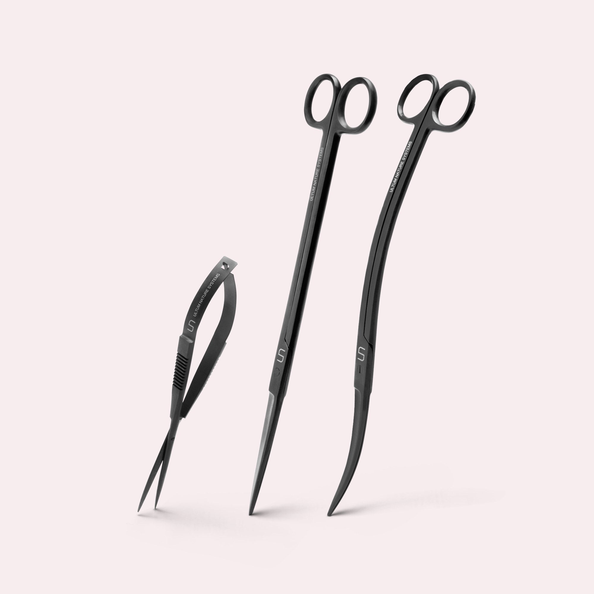 UNS Black Aquascaping Scissors Tool Set | Glass Aqua